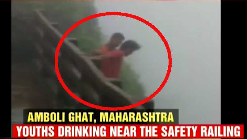 On cam: Two inebriated men fall to death in Maharashtra's Amboli Ghat