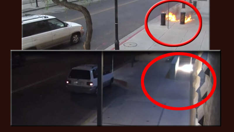 Video shows Arizona man throwing fire bombs