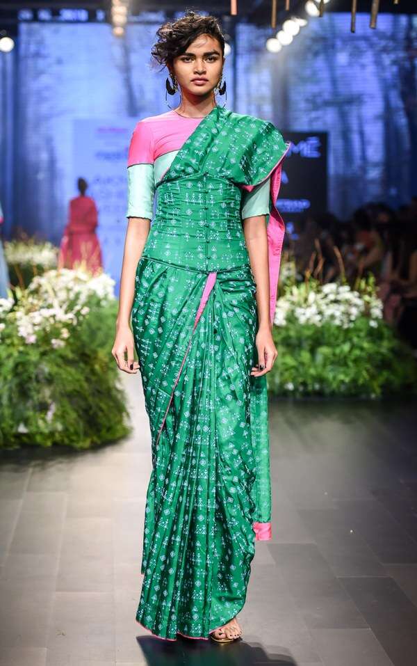 A model displays designer Masaba Gupta’s collection on day 1 of the ...