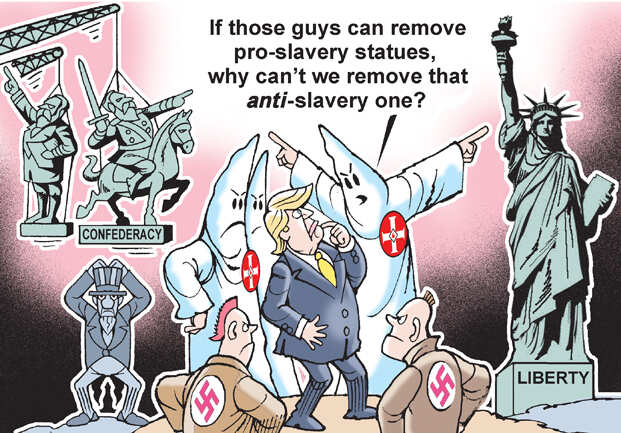 Removing statues