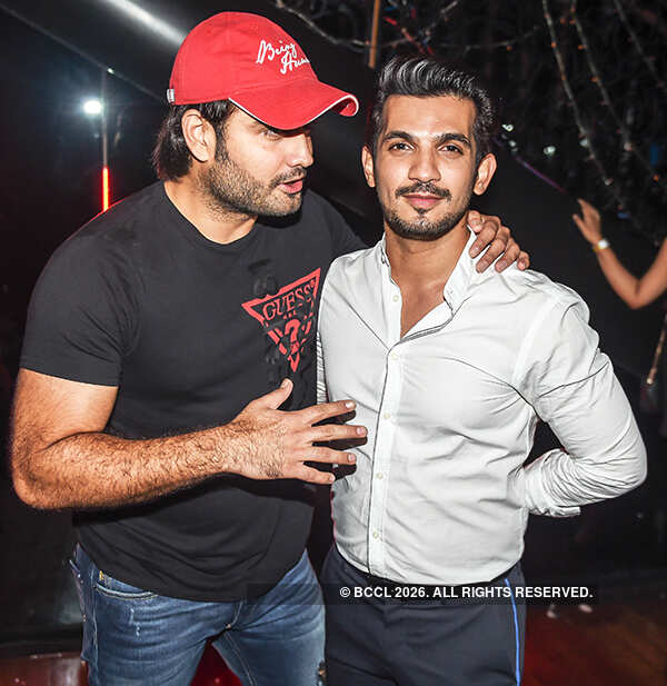 TV stars Vivian Dsena and Arjun Bijlani during a party at the unveiling ...