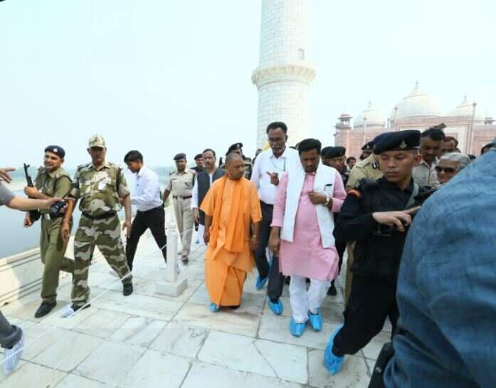 Yogi Adityanath visits Taj Mahal Yogi Adityanath visits Taj Mahal