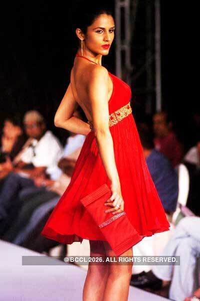 Models walk the ramp at the 'Chennai International Fashion Week' at Le ...