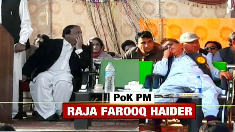 Watch: PoK in shambles, Pak puppet takes a nap at public event