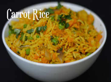 Easy Carrot Rice Recipe Video| How to make Carrot Rice| Carrot Rice Recipe