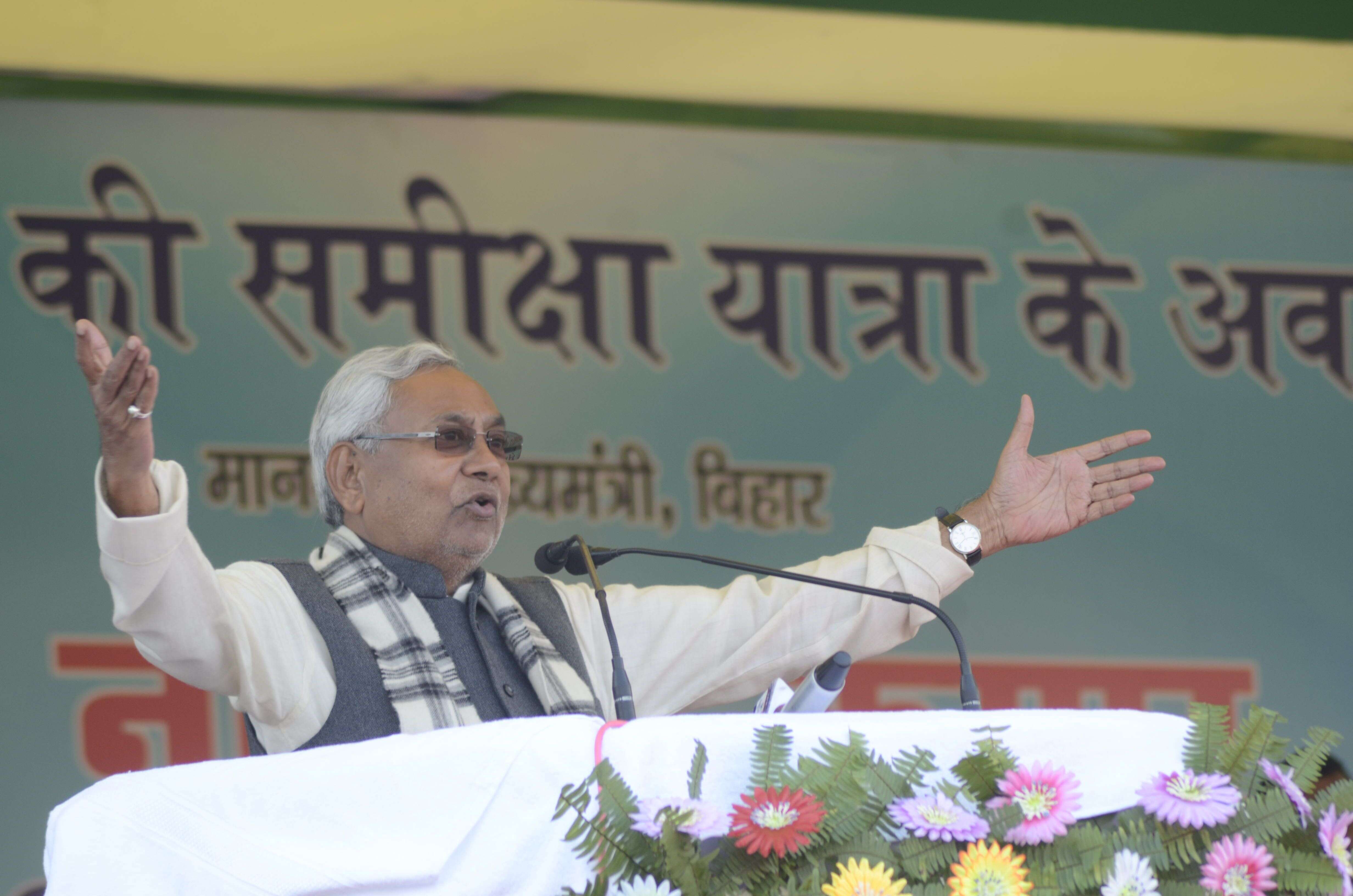 Nitish Kumar takes a dig at RJD for U-turn on liquor ban