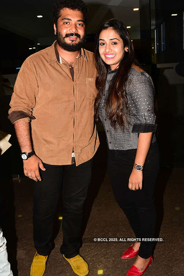 Vinu Mohan and Vidhya arrive at the preview of Tamil film ‘Padai Veeran ...