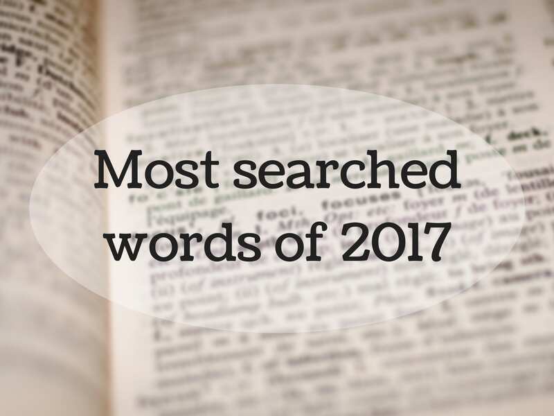 Most searched words of 2017