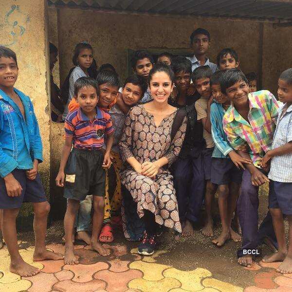 These pictures of Koyal Rana proves her love for children