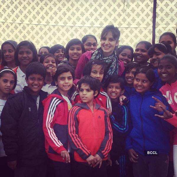 These pictures of Koyal Rana proves her love for children