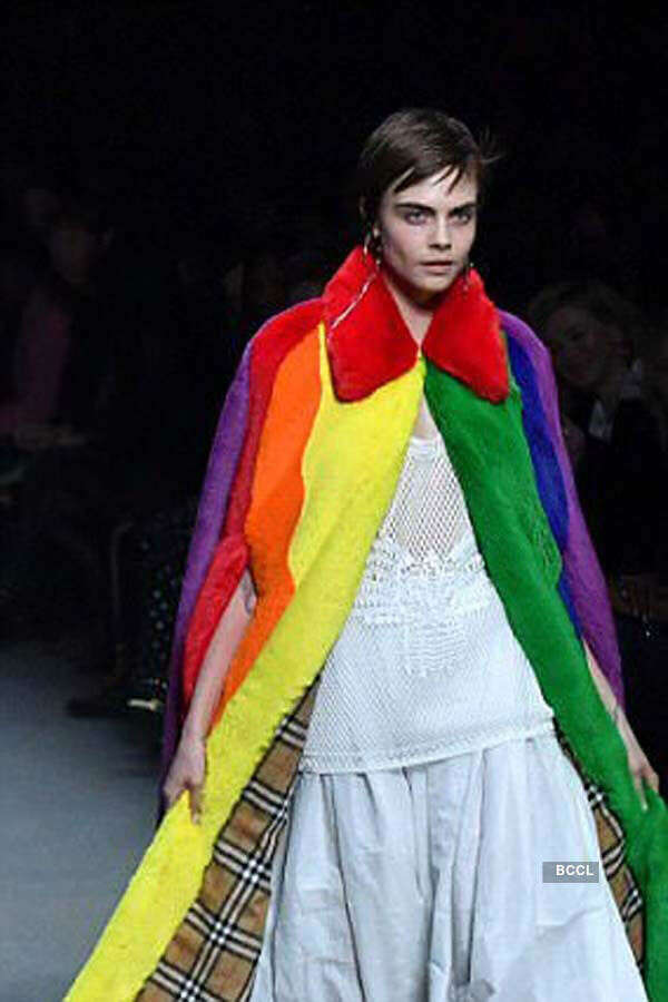 Super model walks the ramp to support LGBT