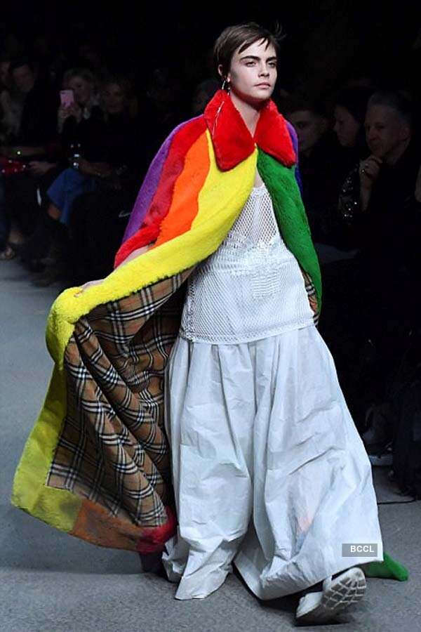 Super model walks the ramp to support LGBT