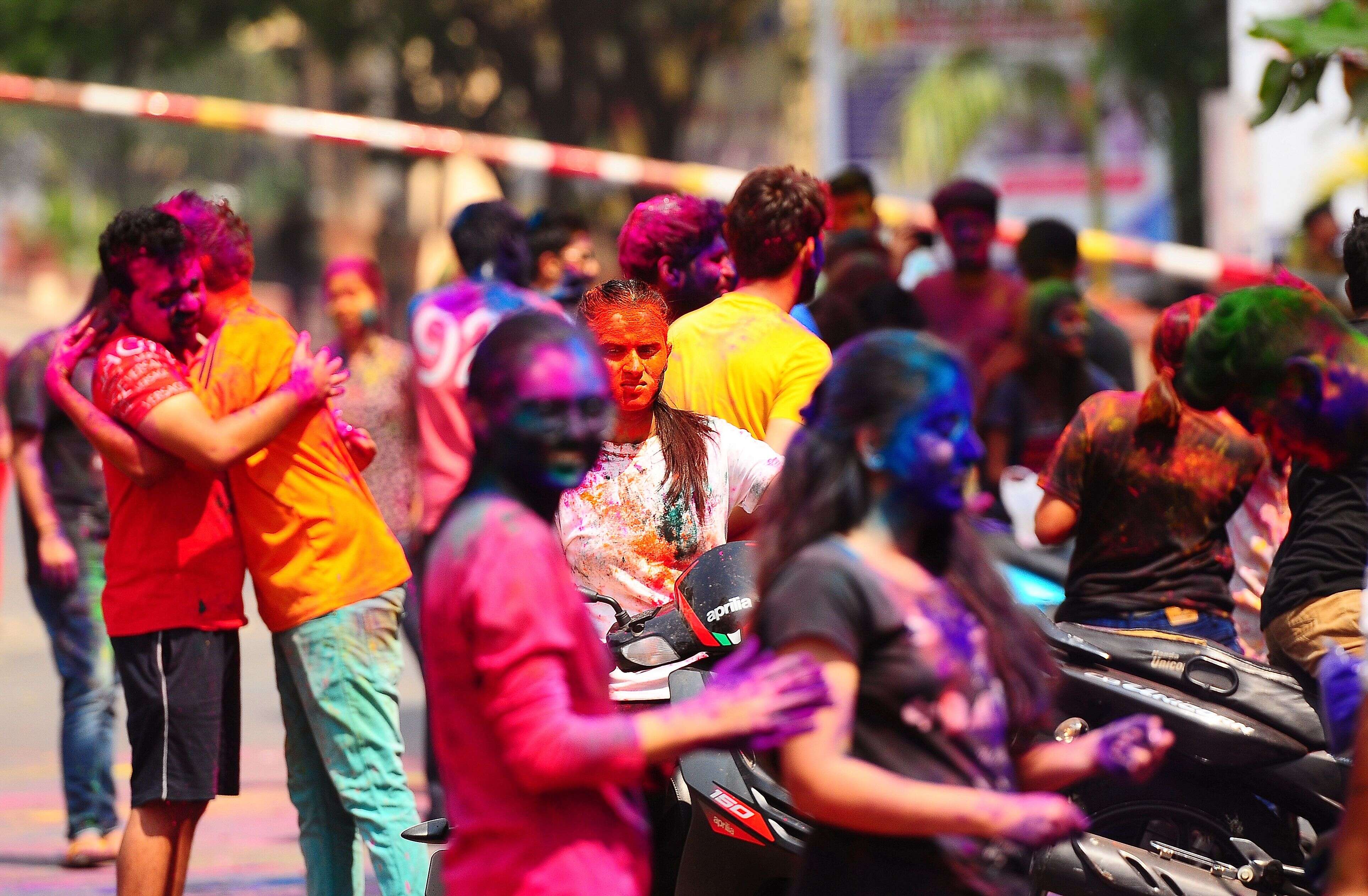 Puneites celebrate the festival of hues in a riot of colour, save water