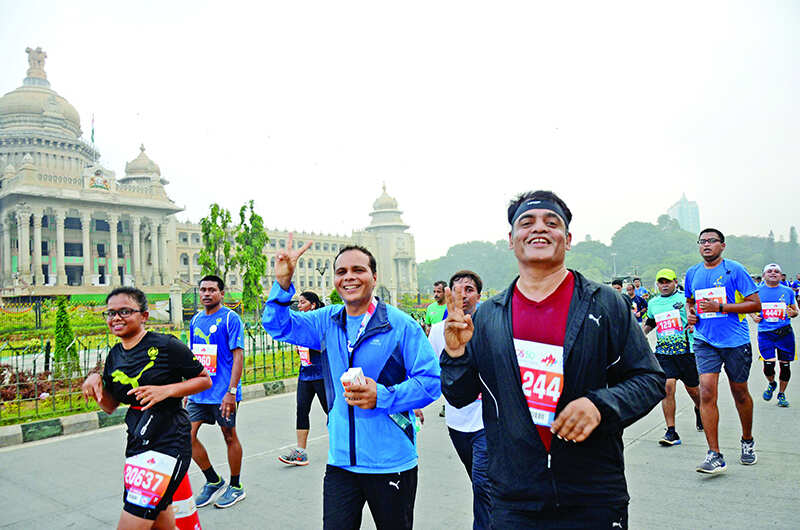 Participants enjoying a healthy run during 'Bengaluru’s international ...