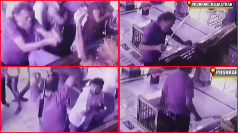 Caught on cam: Priest of Brahma Temple attacked with a sharp weapon