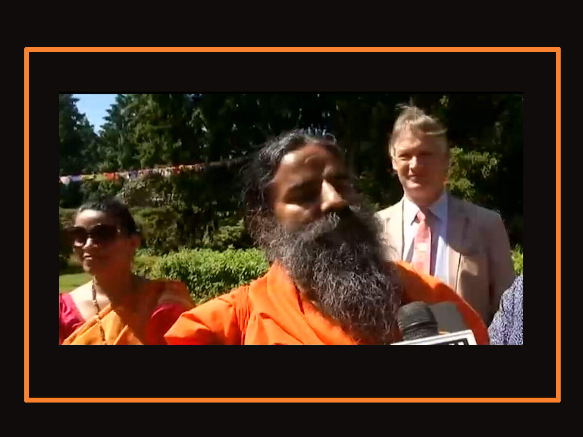 Baba Ramdev visits Royal Botanic Garden Edinburgh, plants trees