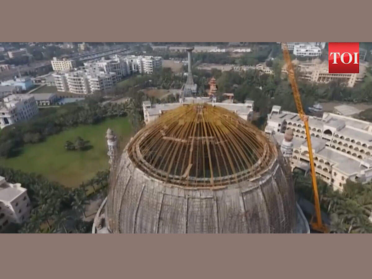Construction of world's largest dome underway at a college in Pune