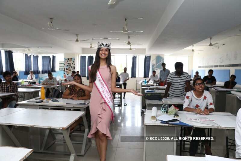 Miss India 2018: Shreya Rao Kamavarapu visits her School and College