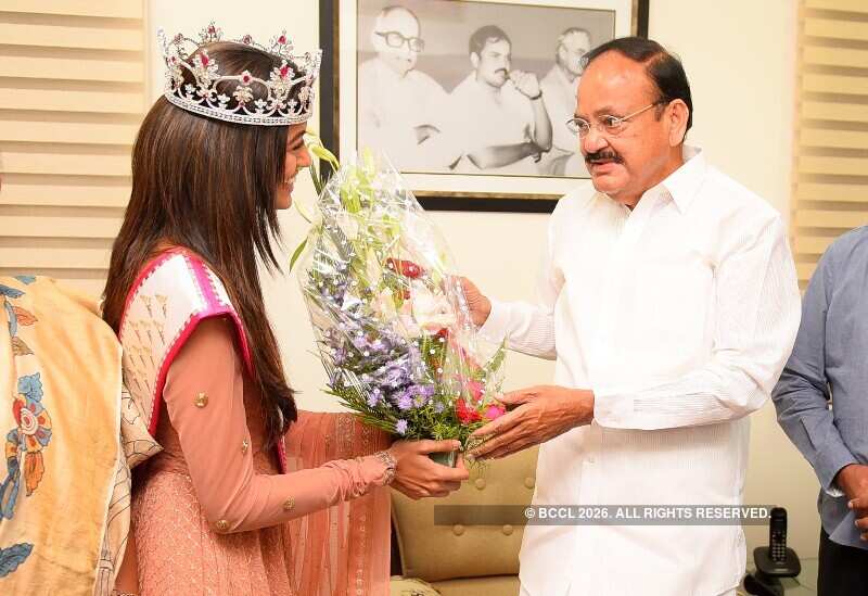 Shreya Rao Kamavarpu meets Vice President of India
