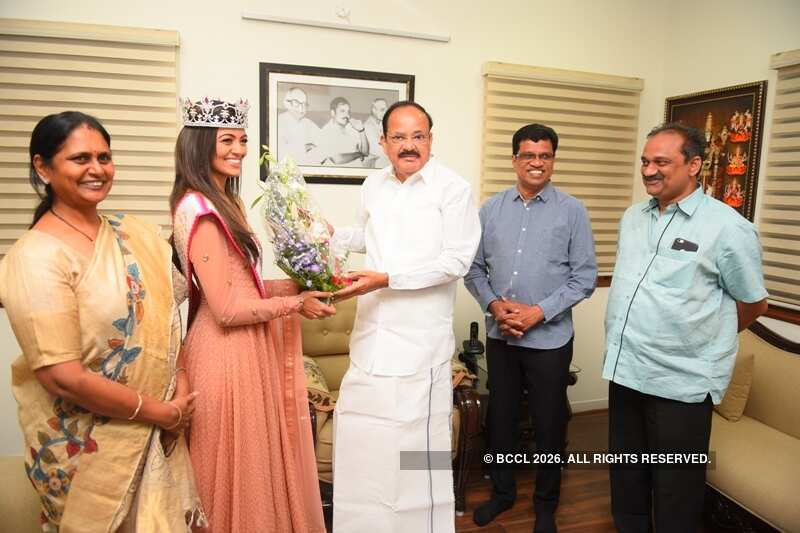 Shreya Rao Kamavarpu meets Vice President of India