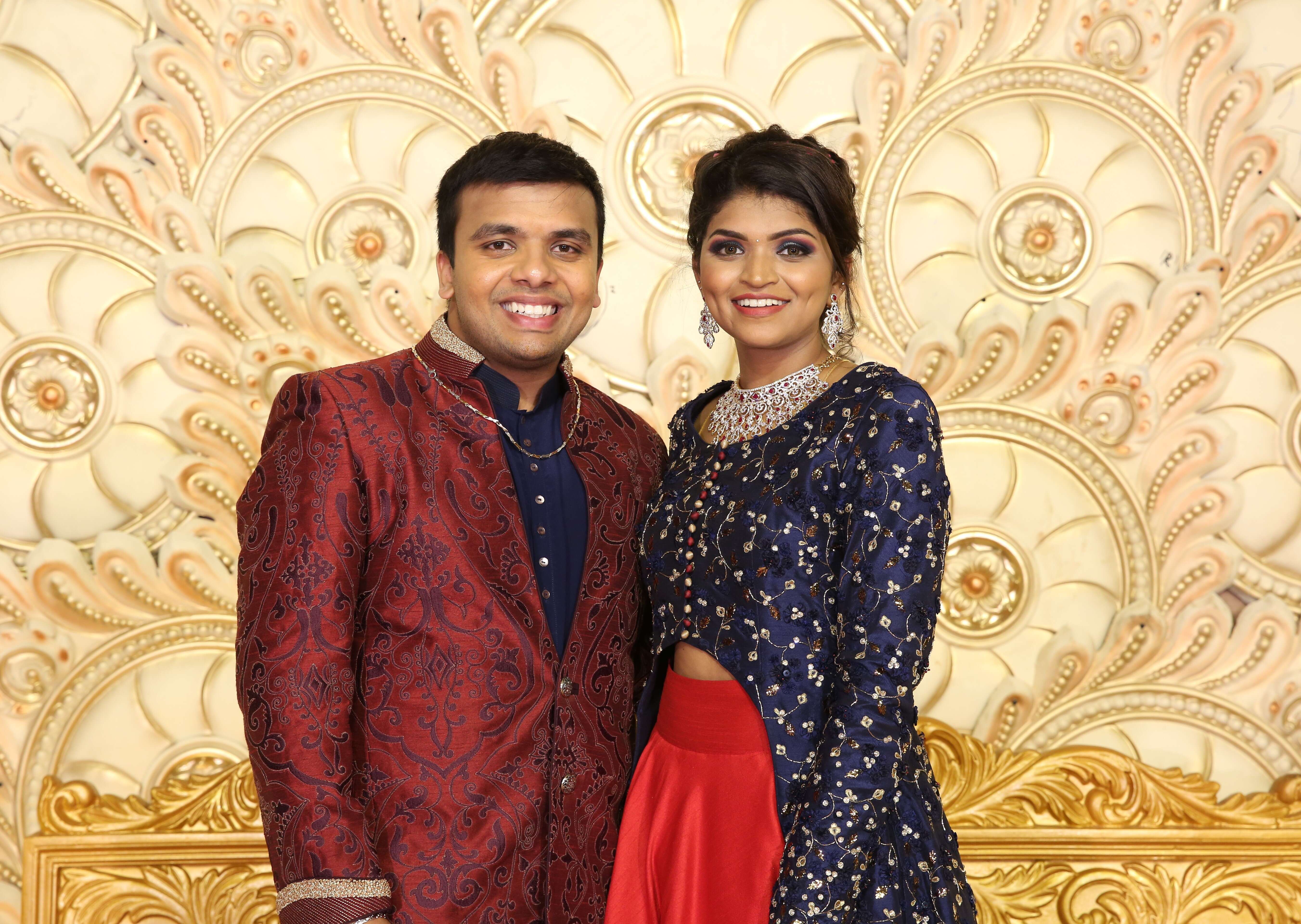 Vinayaka and Preethika’s wedding reception was a glittering affair