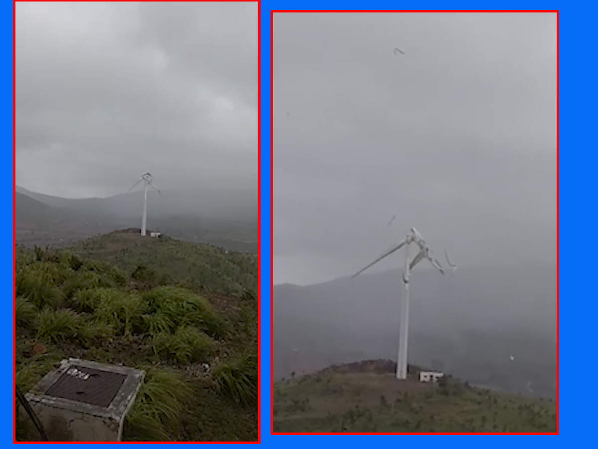 Watch: Blades of windmill ripped off after high speed wind strikes ...