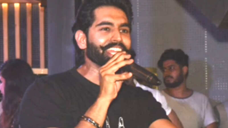 Punjabi singer Parmish Verma performs at a Jaipur nightclub