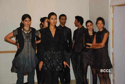 Models at Lakme Fashion Week (LFW)fitting sessions held at Grand Hyatt ...