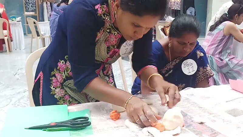 Biodegradable Ganesha making contest