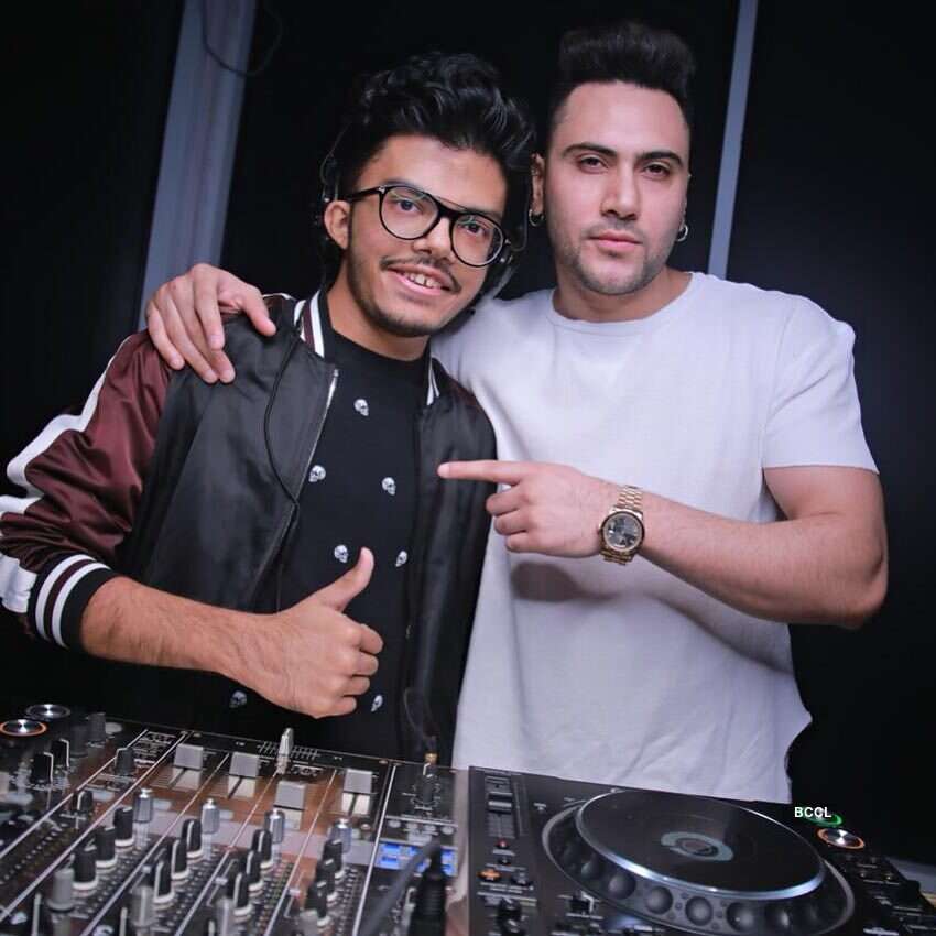 Celebrity Dj Hardik with Mentor Dj Akhtar and Jay Bhanusali gives an ...