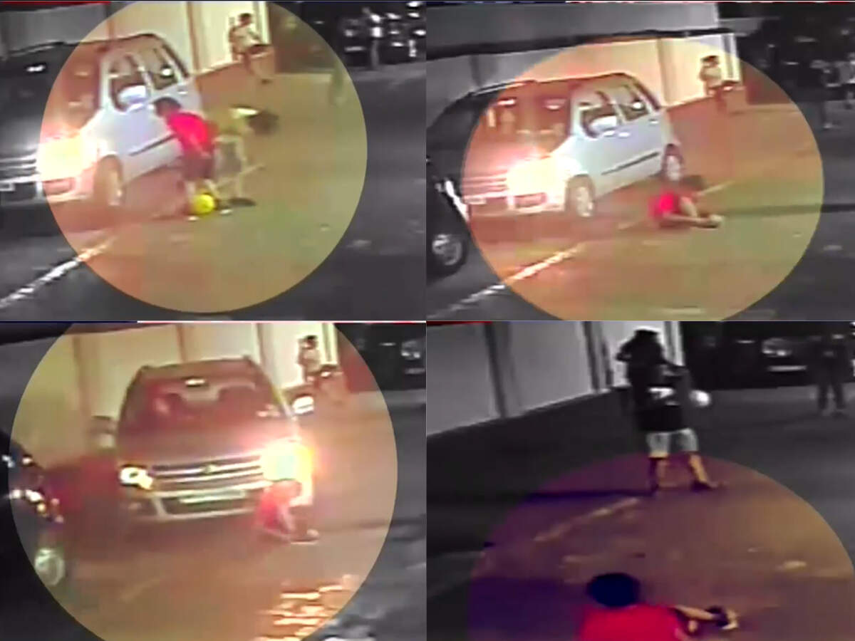 On cam: 7-year-old kid escapes unhurt after car runs over his body