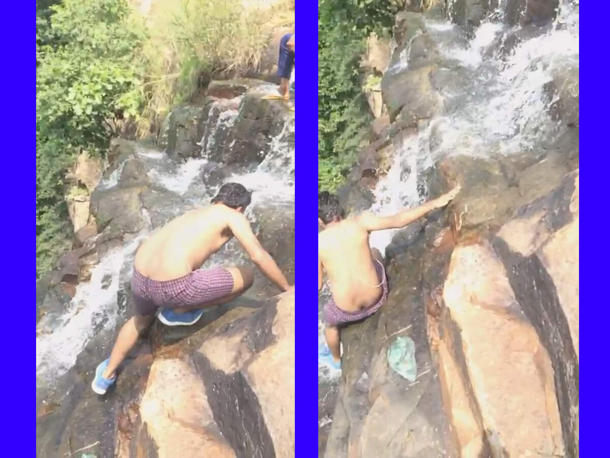 On cam: Student falls down from 200 ft height at Nalichuan waterfall ...