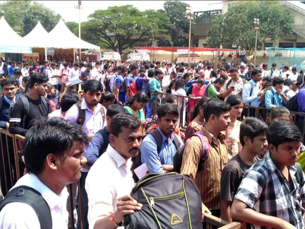 Bengaluru: Thousands of aspirants participate in mega job fair