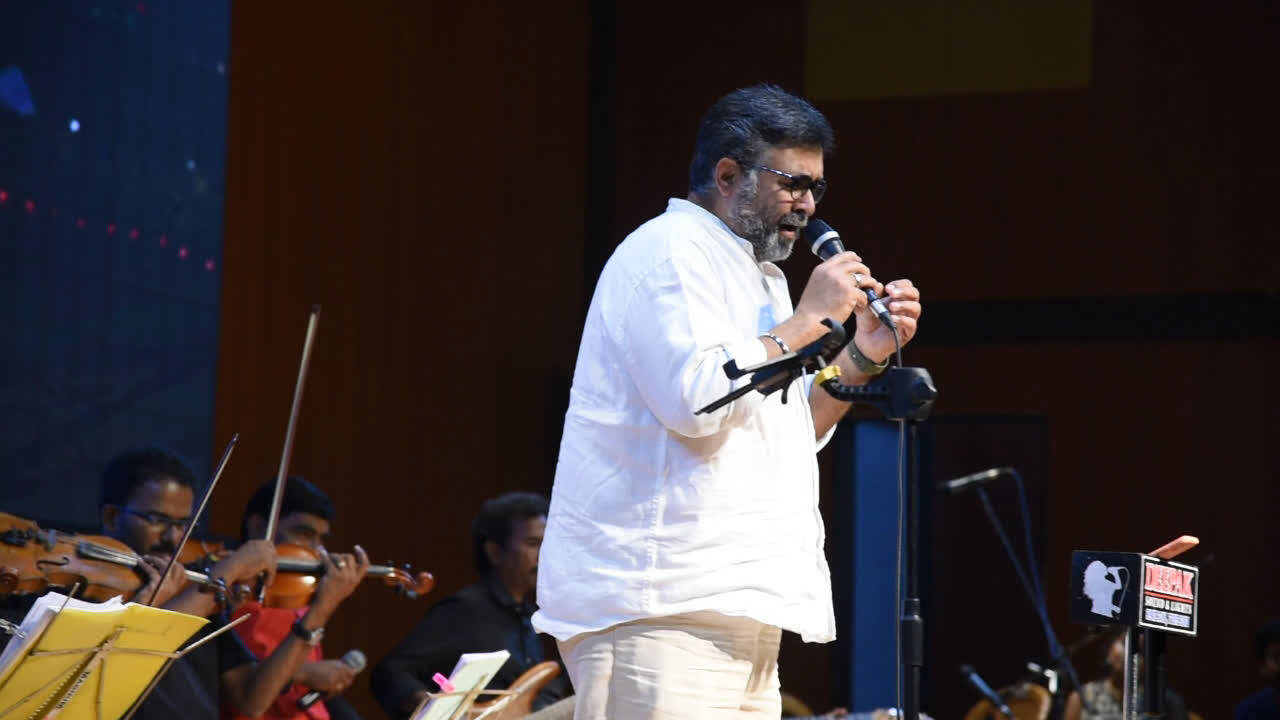 Singer M J Shriram sings 'Neela vaana odayil' song