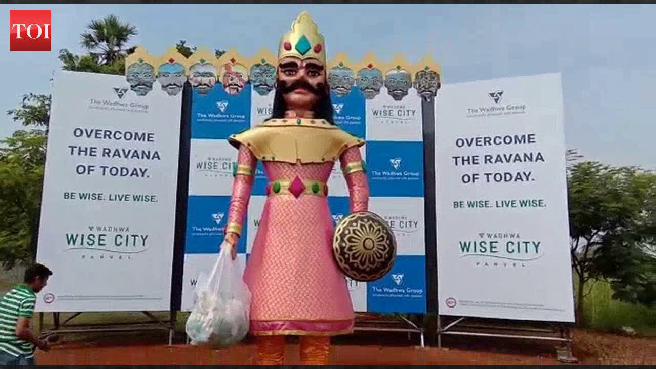 Navi Mumbai: This Ravana effigy represents modern day evils