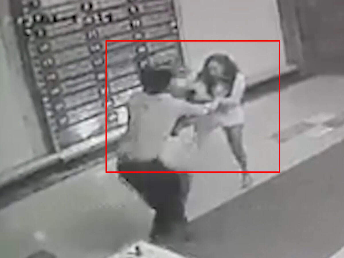 Aspiring model kicks and slaps security guard before stripping in elevator