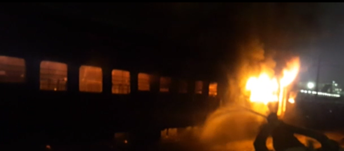 Passenger train’s coach catches fire in Jhansi, Uttar Pradesh