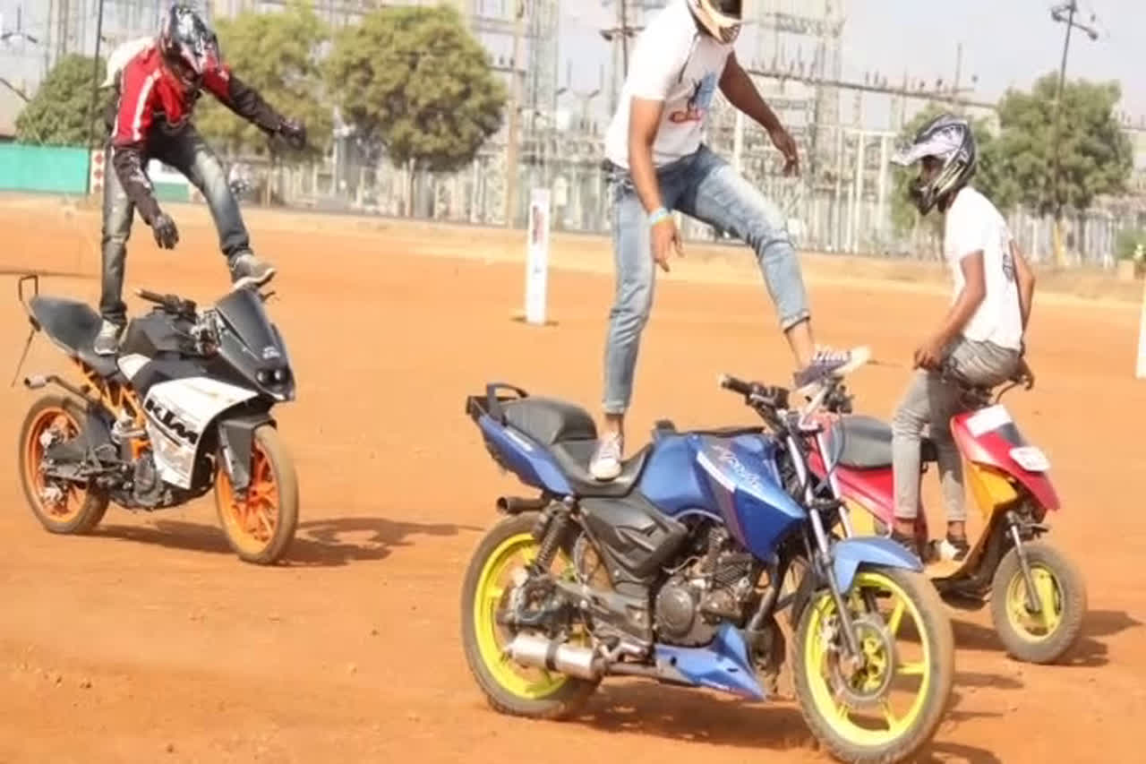 rally: A bikers rally with a message of road safety