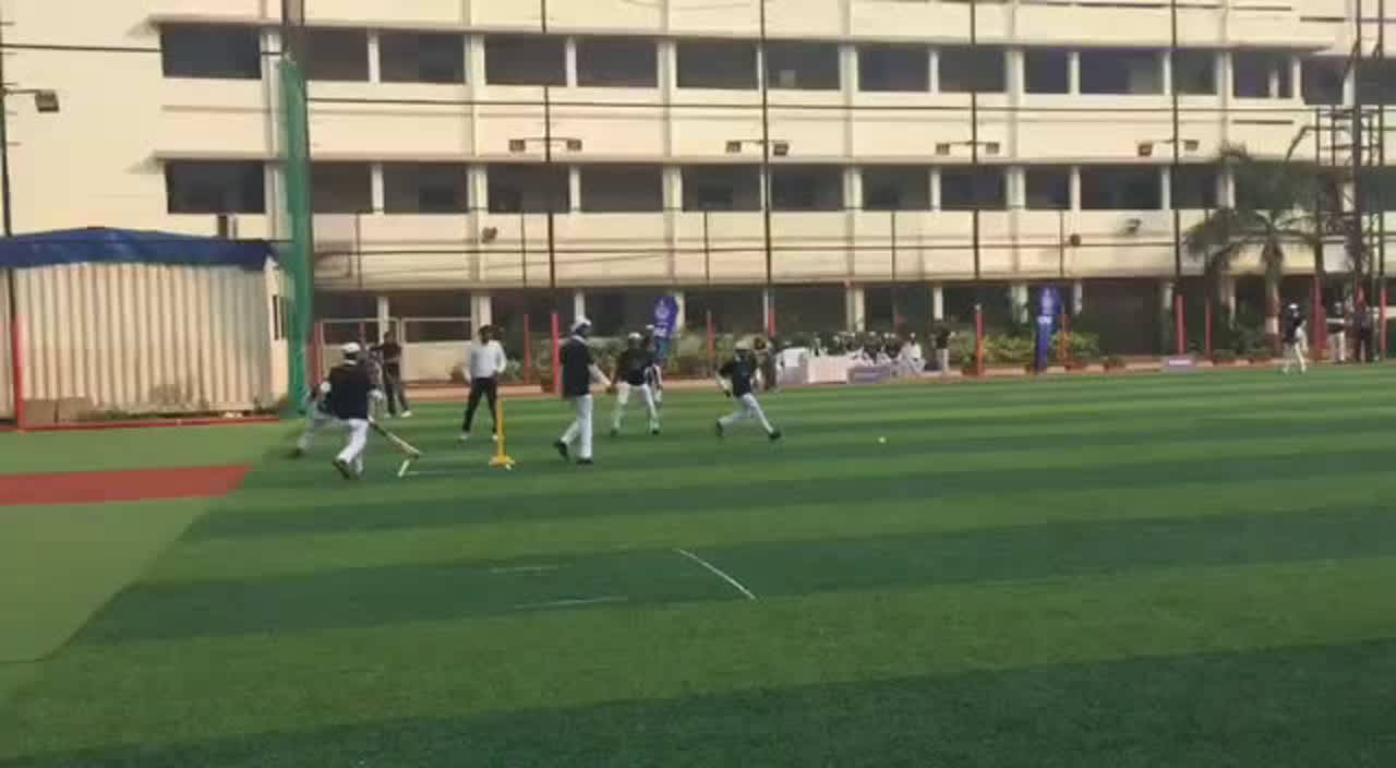 Mumbai dabbawalas face-off in a cricket match at Shroff College, Kandivali