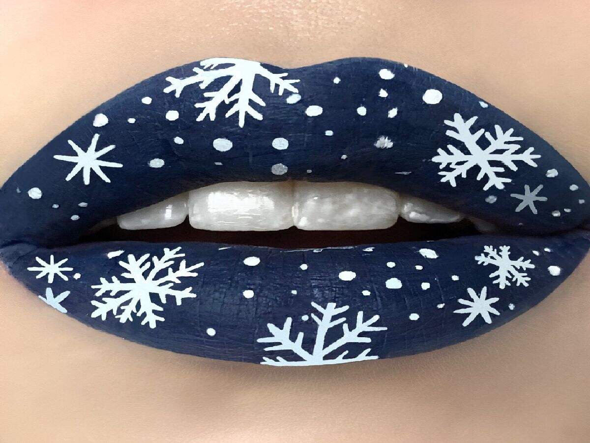 Creative Christmas-themed lip art - Times of India