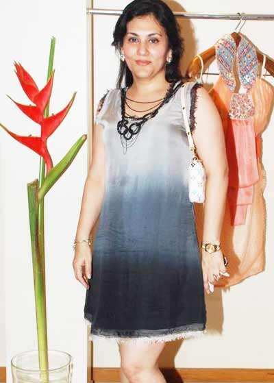 Models in Nisha Sagar's outfit at the launch of her collection ...