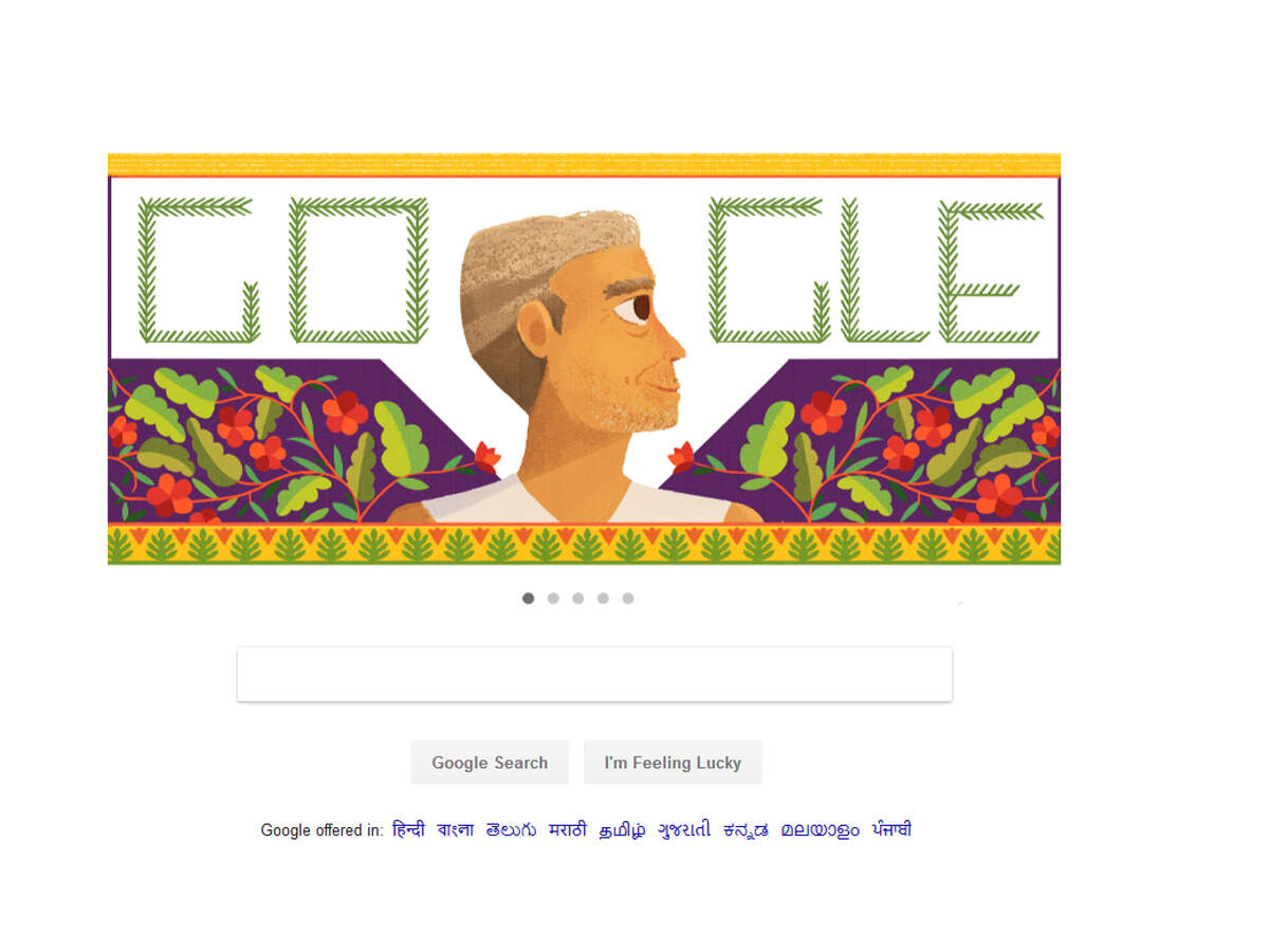 Google honours Baba Amte with a Doodle on his 104th birth anniversary