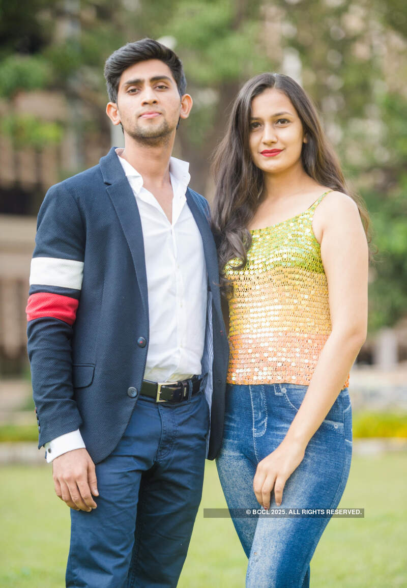 1st runners-up Sumit Rawal and Prachi Shah pose for the shutterbugs during the Livon Bombay ...