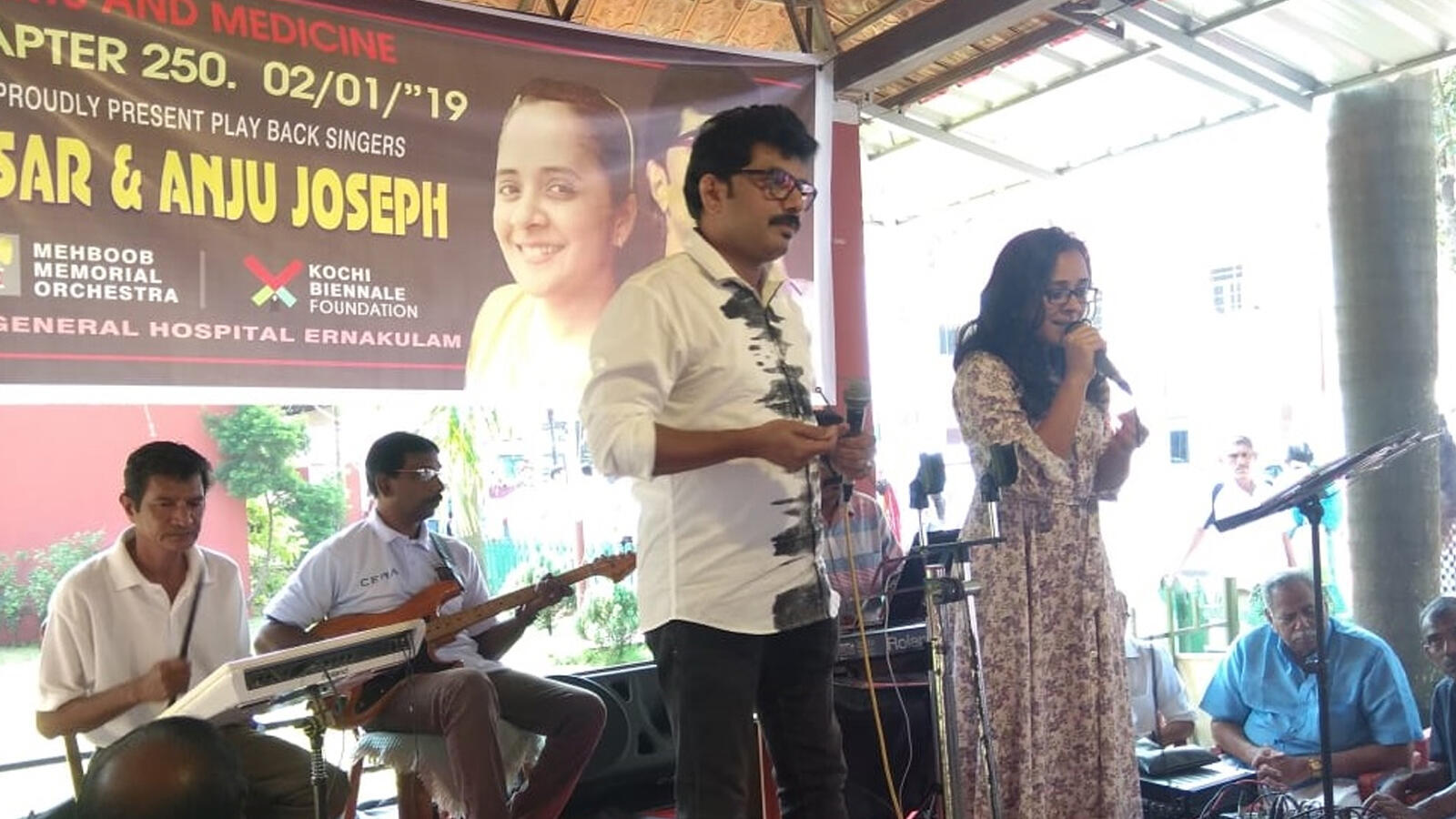 Singers Ansar and Anju Joseph at 'Arts and Medicine' show