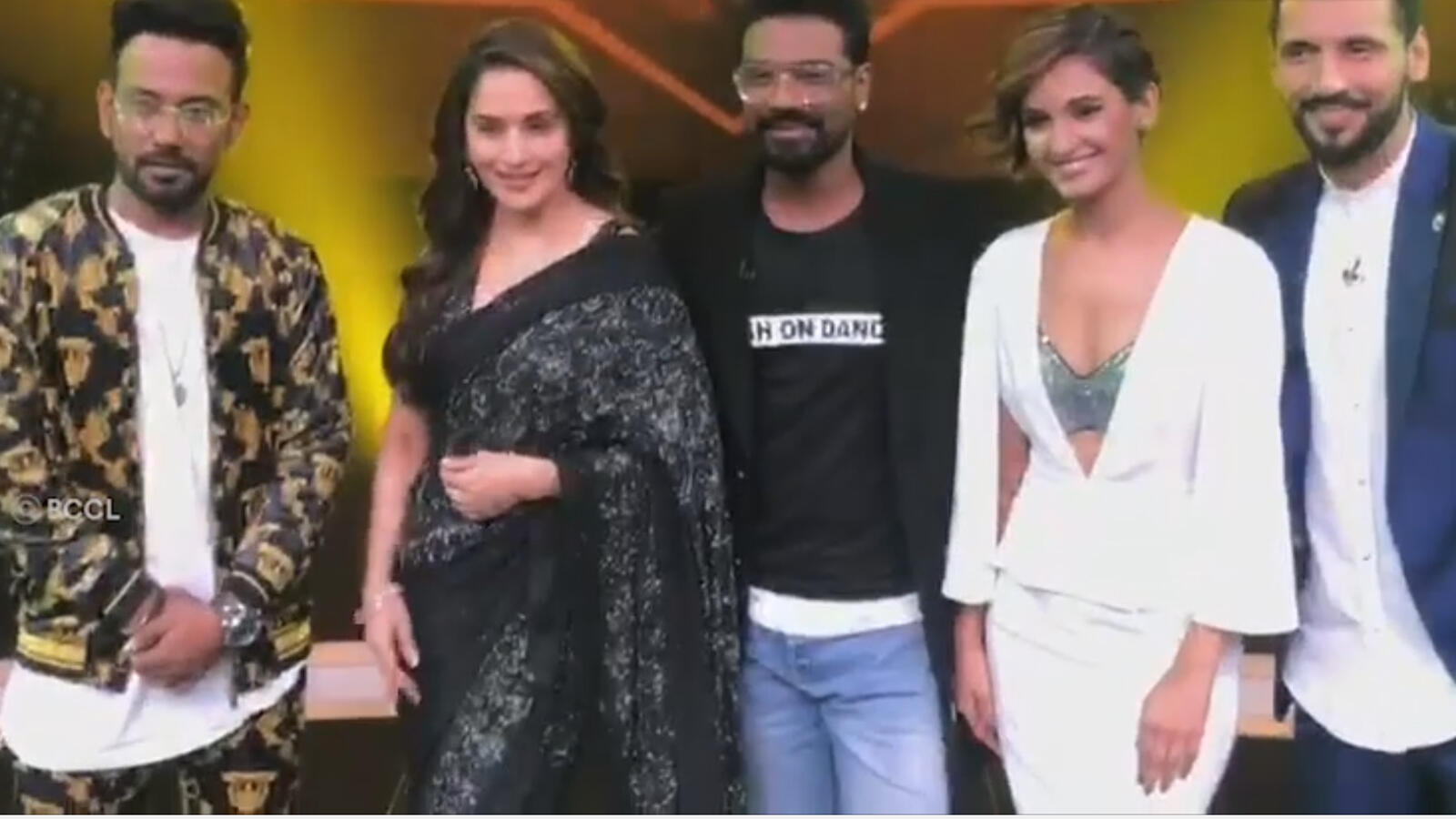 Dance Plus Season 4 judges, Madhuri Dixit pose for shutterbugs
