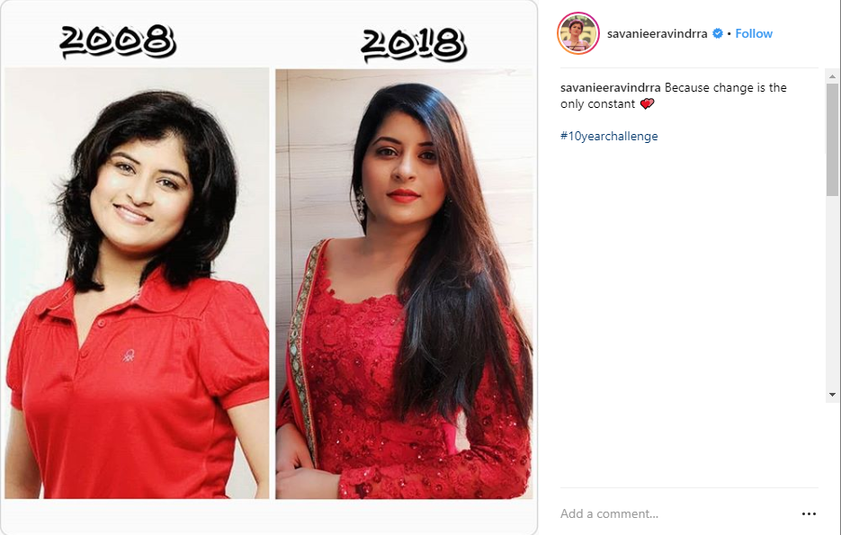 Savaniee Ravindrra: Double #10YearChallenge for singer Savaniee ...