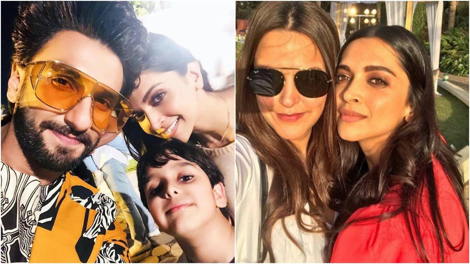 Deepika Padukone is an effortless beauty as she poses with Neha Dhupia ...