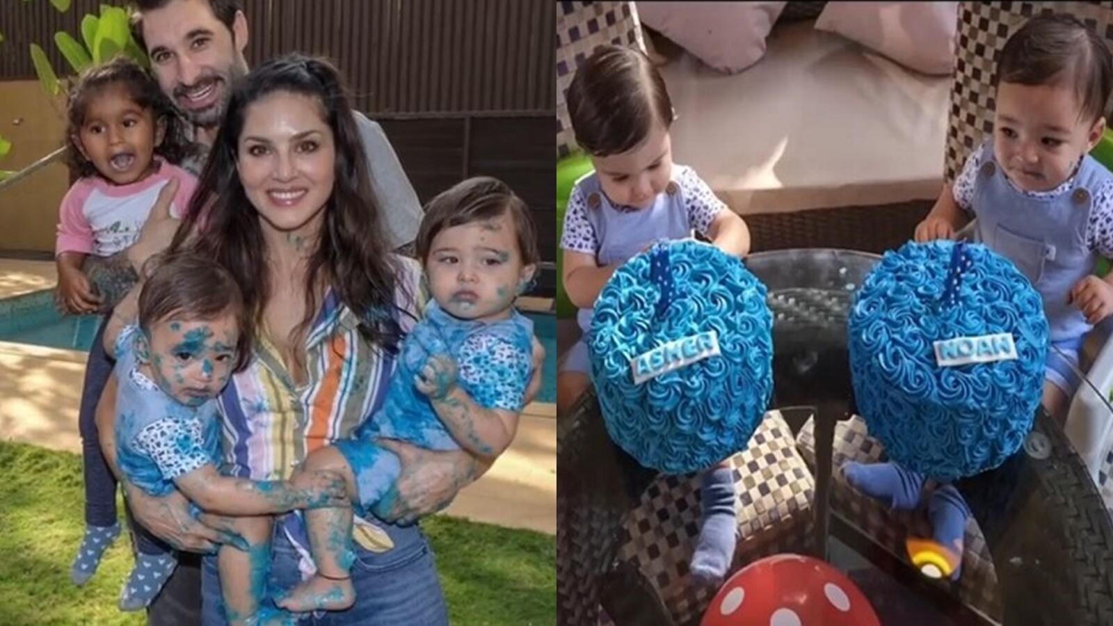 Sunny Leone celebrates birthday of sons Noah and Asher