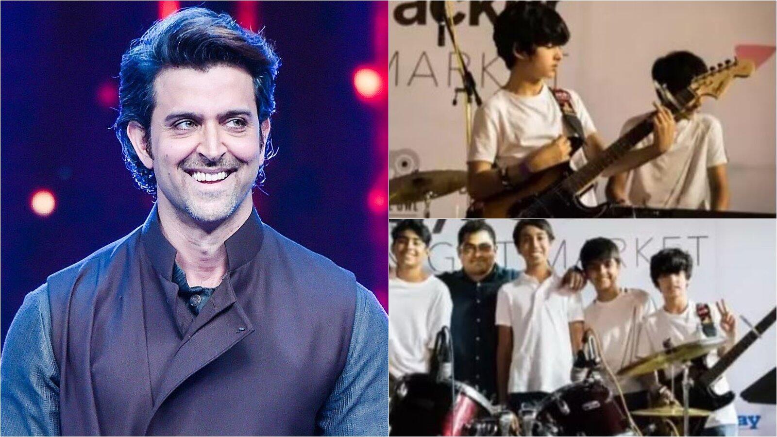 Hrithik Roshan cheers for son Hrehaan’s debut rock band performance