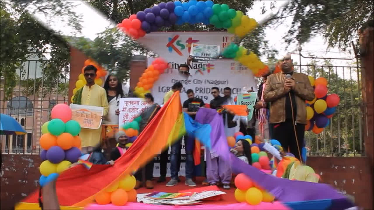 LGBTQIA members march with pride